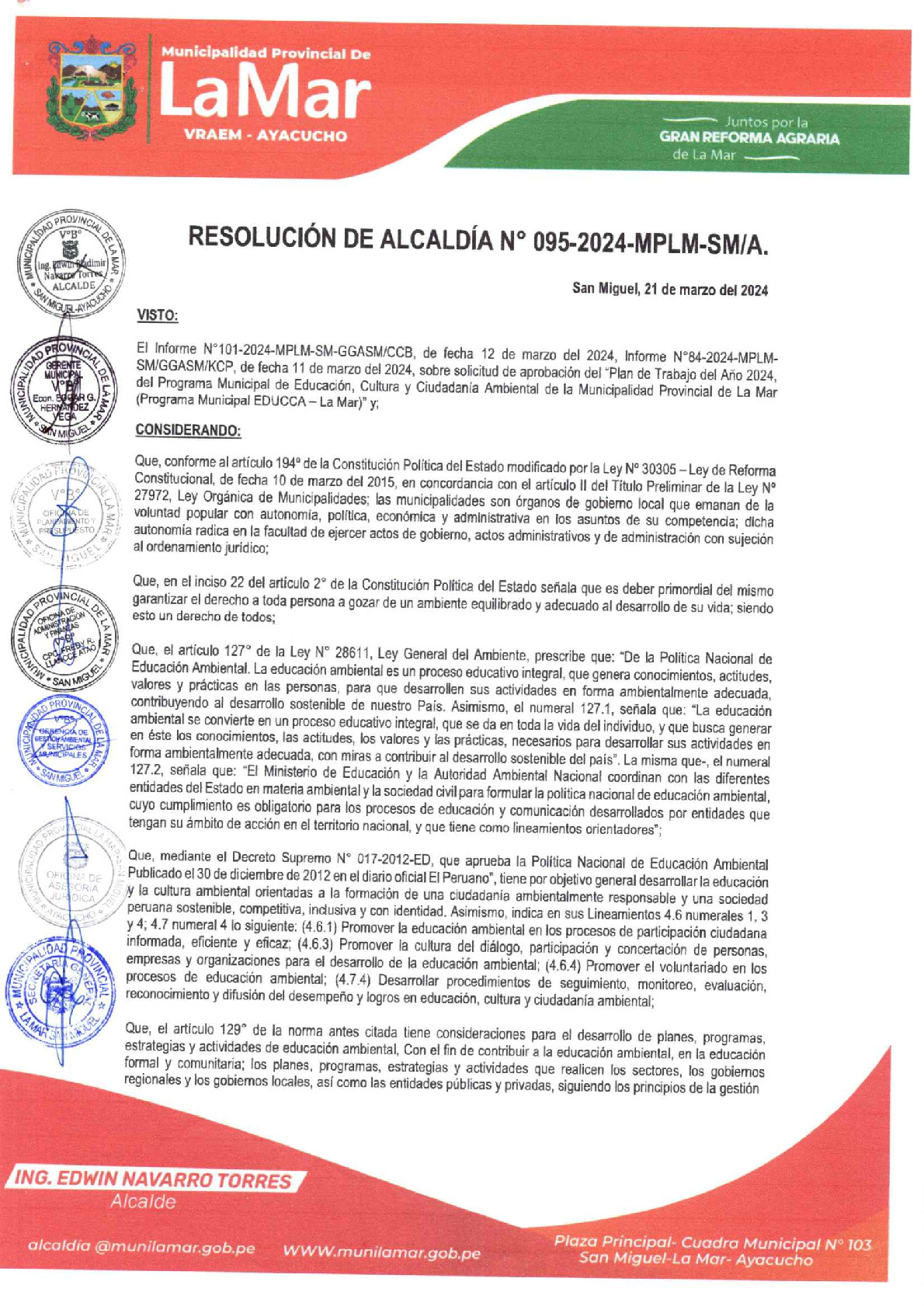 Plan de Trabajo 2024 del Programa Municipal EDUCCA - Municipalidad ...