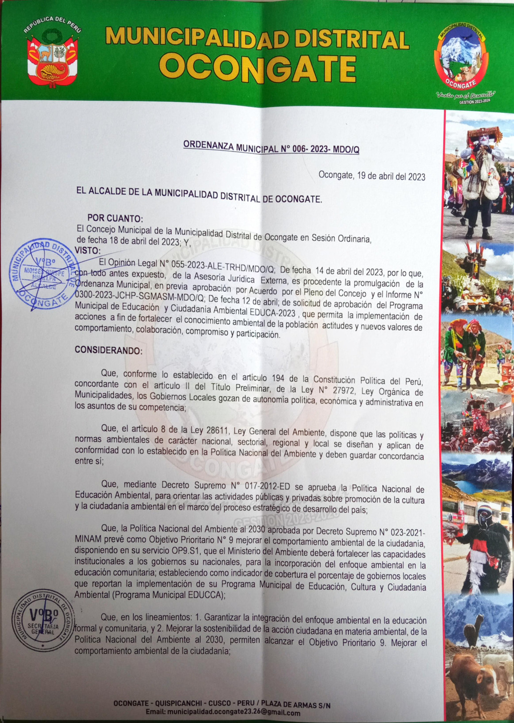 Programa Municipal de Educación, Cultura y Ciudadanía Ambiental de la ...