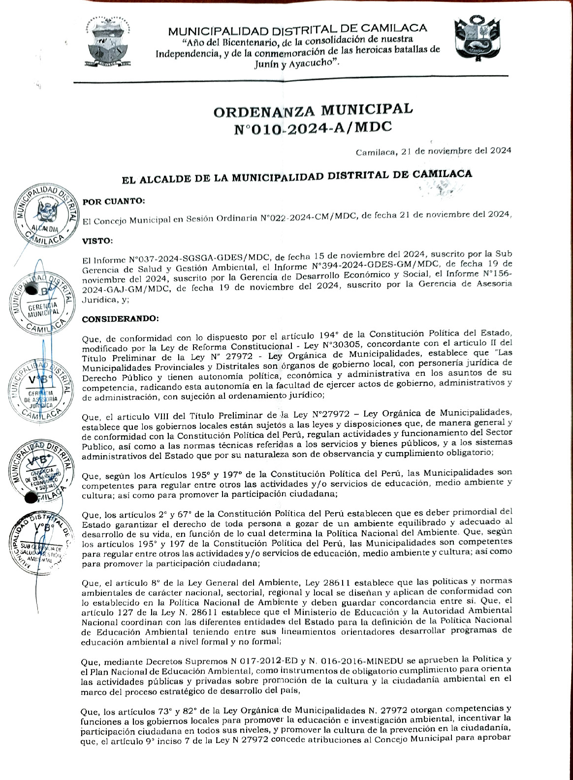 Programa Municipal de Educación, Cultura y Ciudadanía Ambiental de la ...