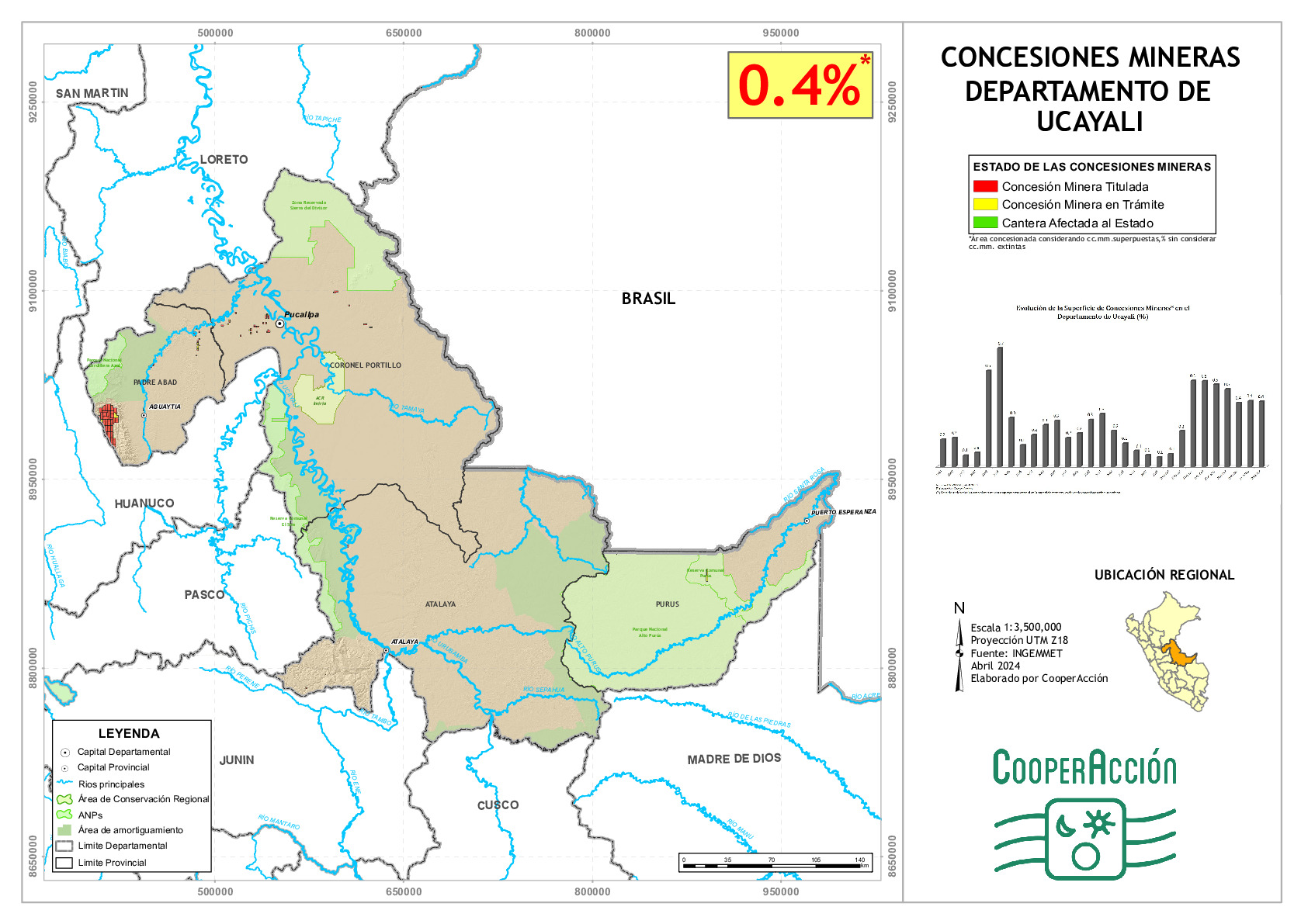 Mapa de Concesiones Mineras del Departamento de Ucayali | SINIA